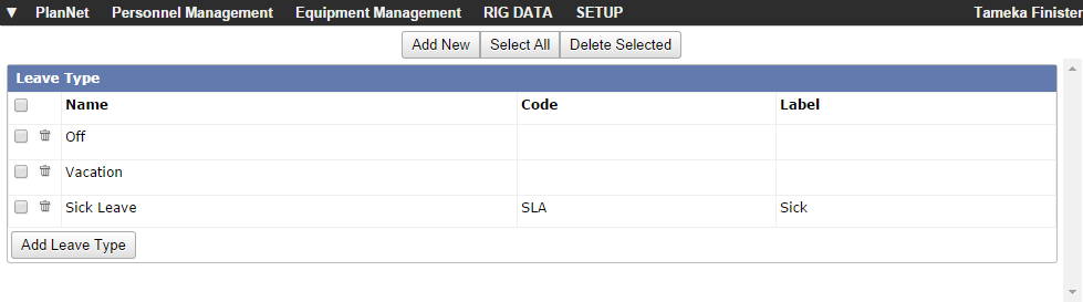 Edit an Existing Leave Type